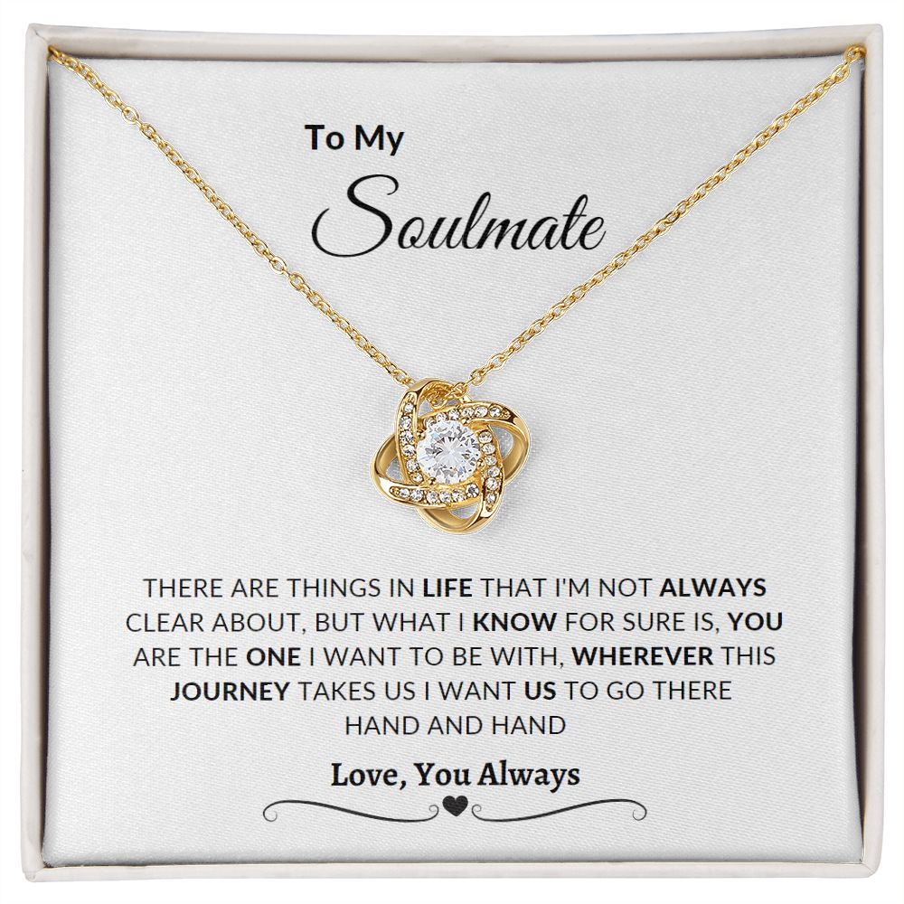 Soulmate Love Knot Pendent Necklace – Pulling of Heart Strings