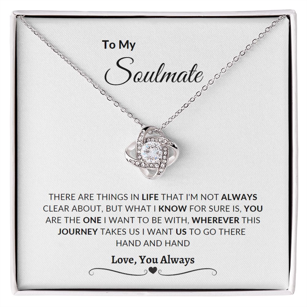Soulmate Love Knot Pendent Necklace – Pulling of Heart Strings
